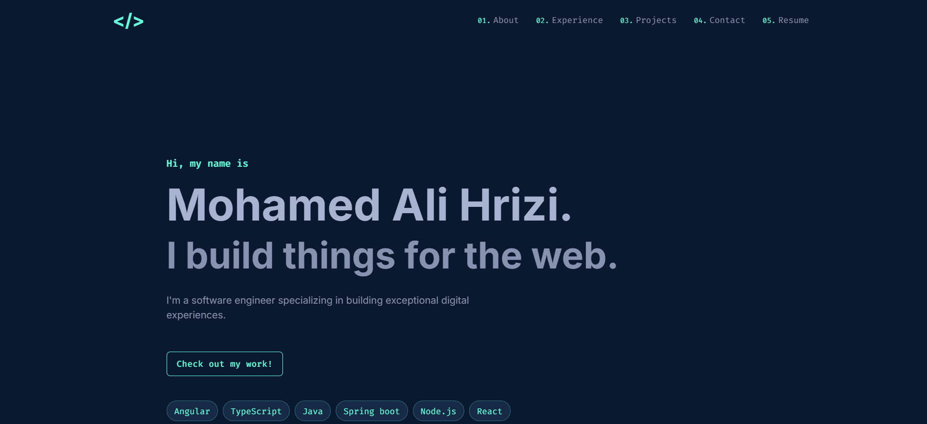 Mohamed Ali Hrizi | Software Engineer